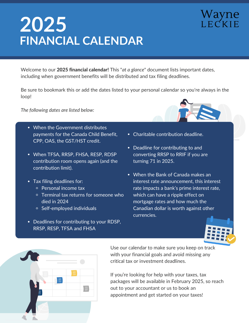 2025 Financial Calendar - Wayne Leckie